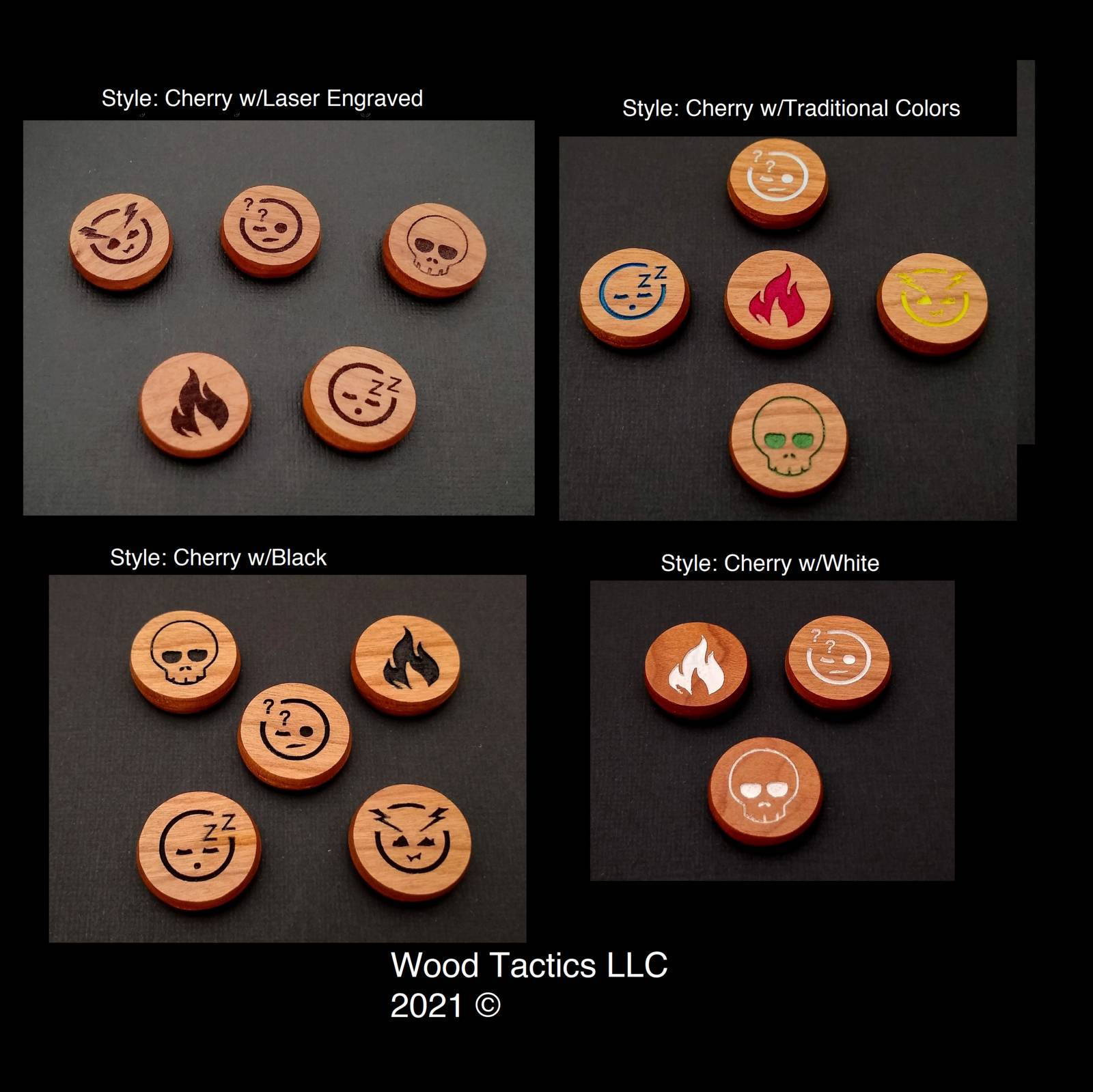 Custom Hardwood Tokens for games, events and promotions – Wood Tactics