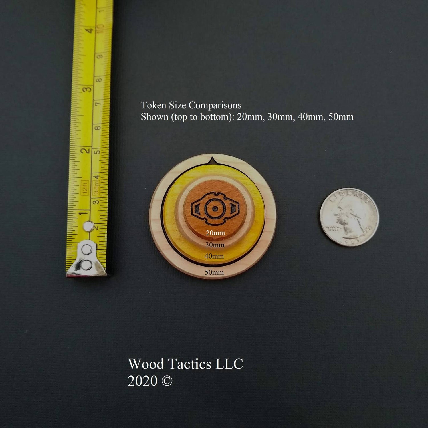 Custom Hardwood Tokens for games, events and promotions – Wood Tactics